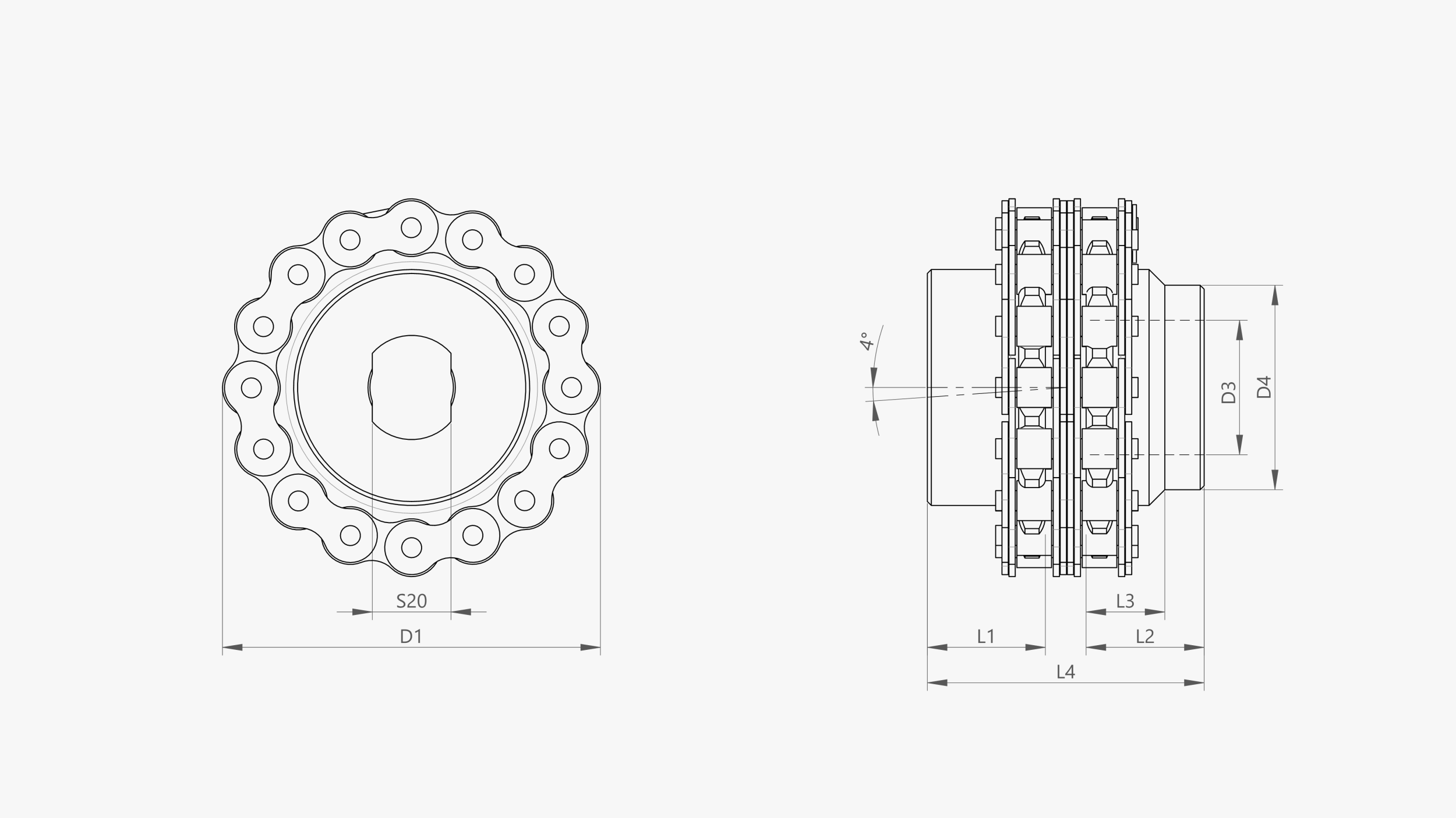 P.KK10B.Z16.D25.S20 | De Gier Drive Systems