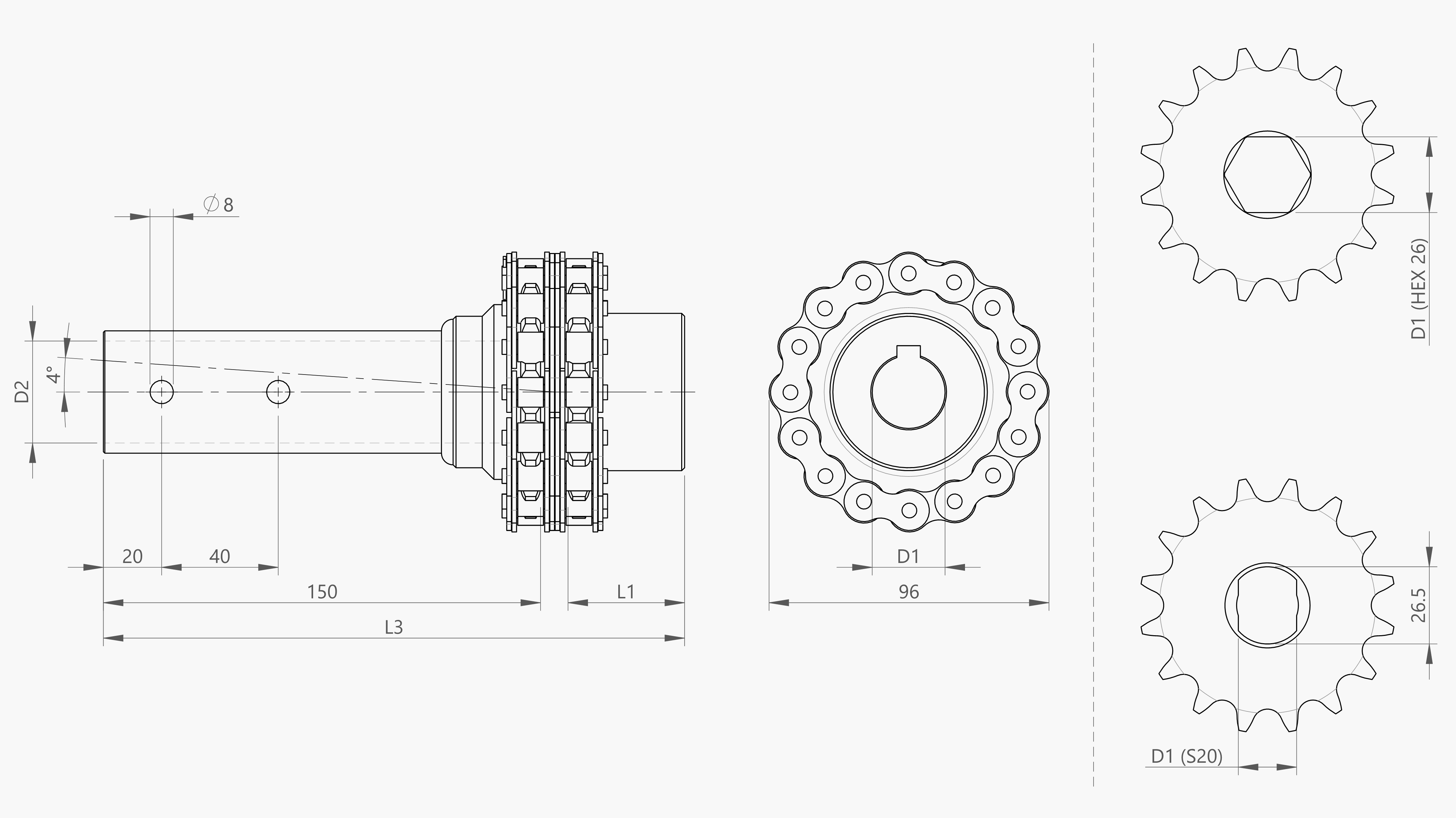 P.BBKK10B.D25.D100 | De Gier Drive Systems