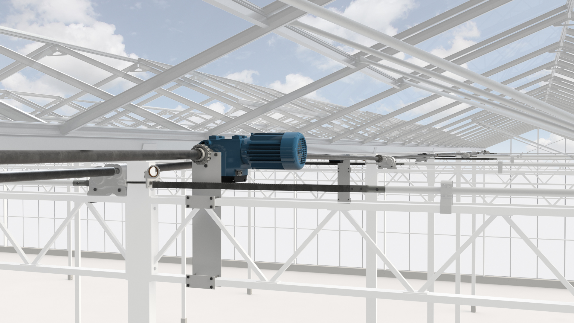 Truss-rail ventilation column mounting - Drive systems for ventilation ...