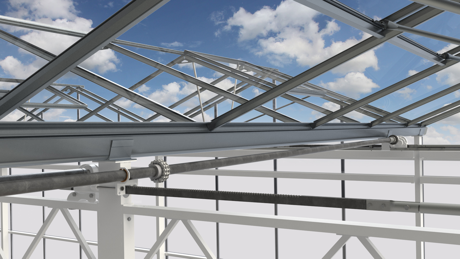 Truss-rail ventilation column mounting - Drive systems for ventilation ...